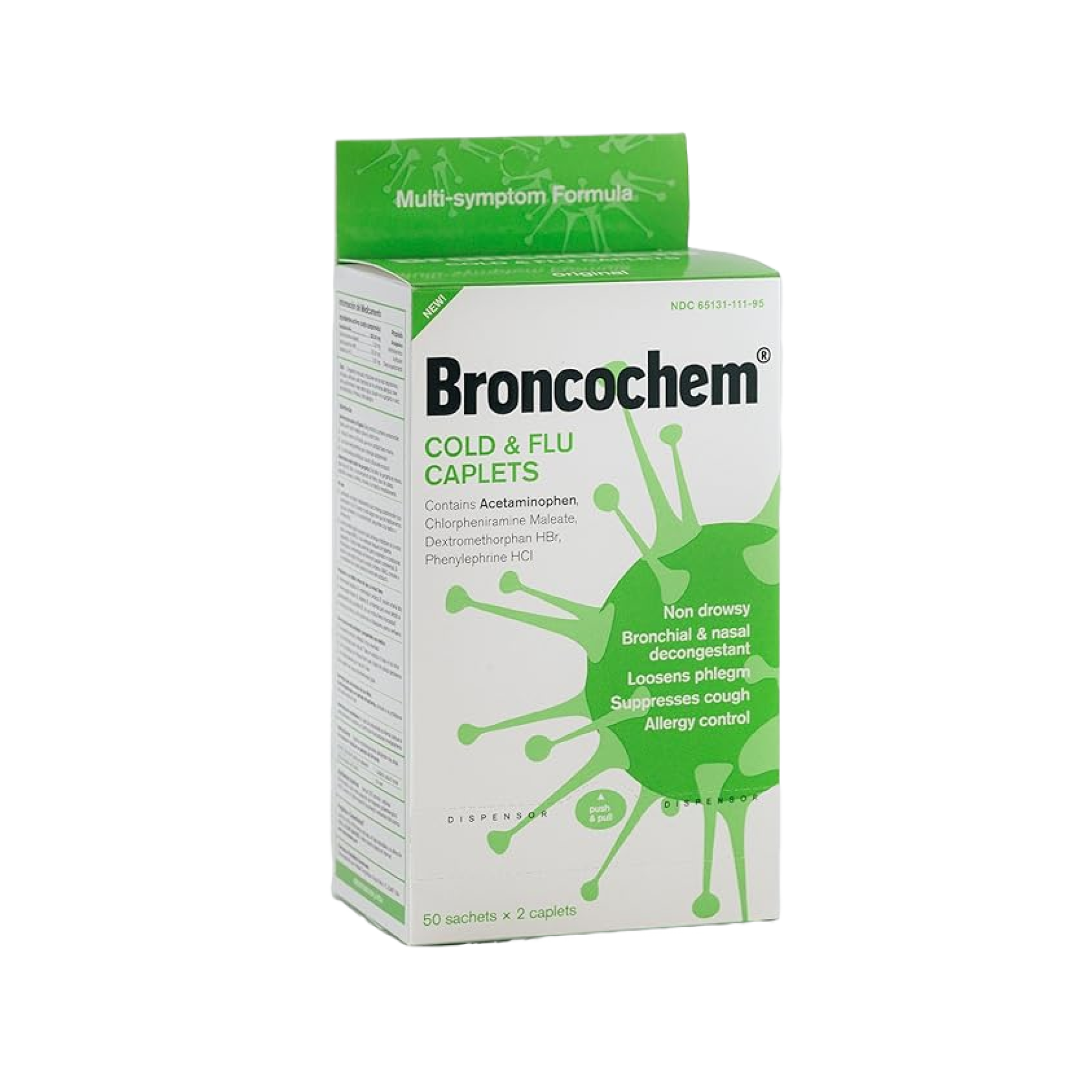 Global Corp Broncochem Cold & Flu Display (Green) - YRCart